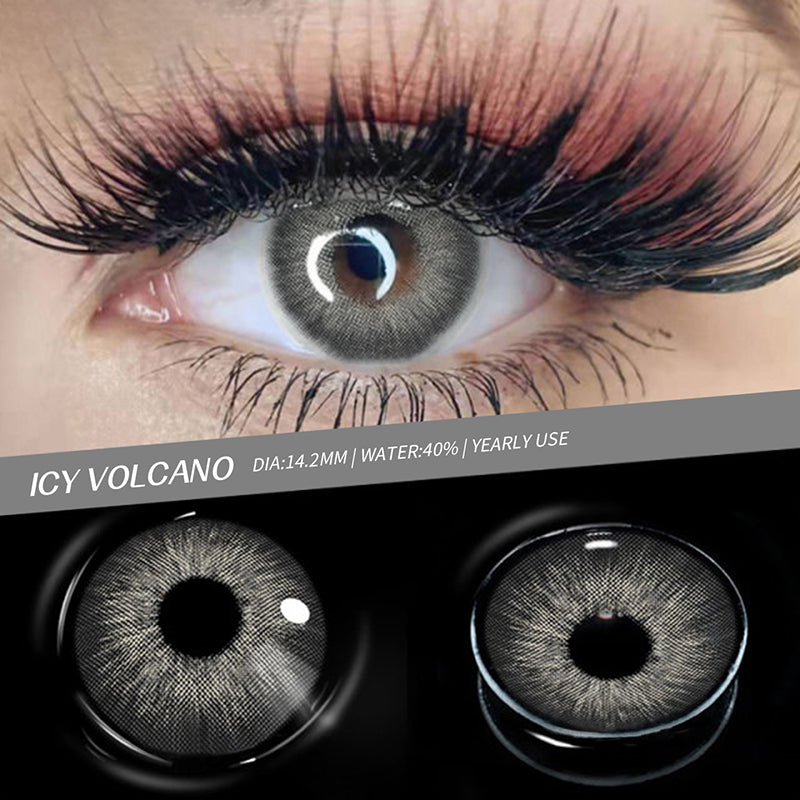Amazonia Icy Volcano Gray Prescription Colored Contact Lenses – BEAUEYE ...
