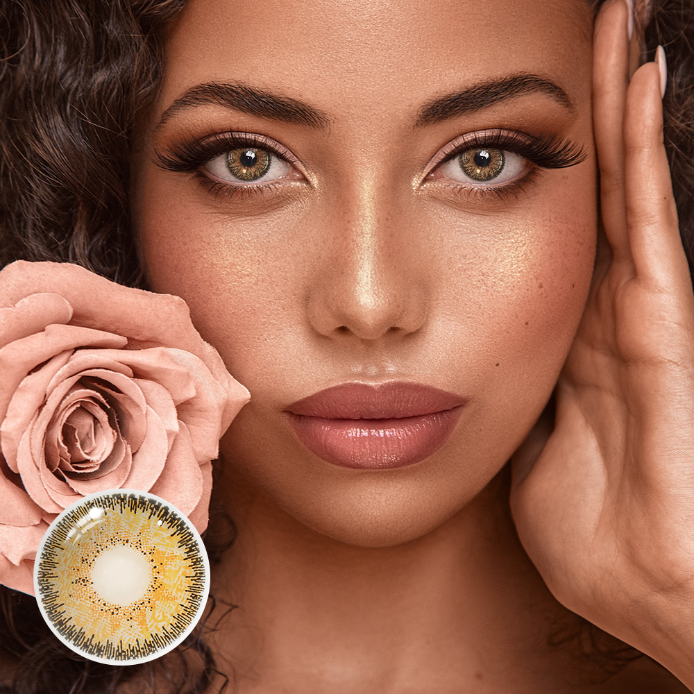 Artemis Golden Sand Colored Contact Lenses – BEAUEYE (US)